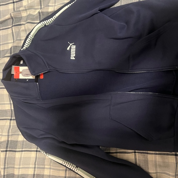 Puma | Sweaters | Puma Mens Deep Blue Track Jacket | Poshmark